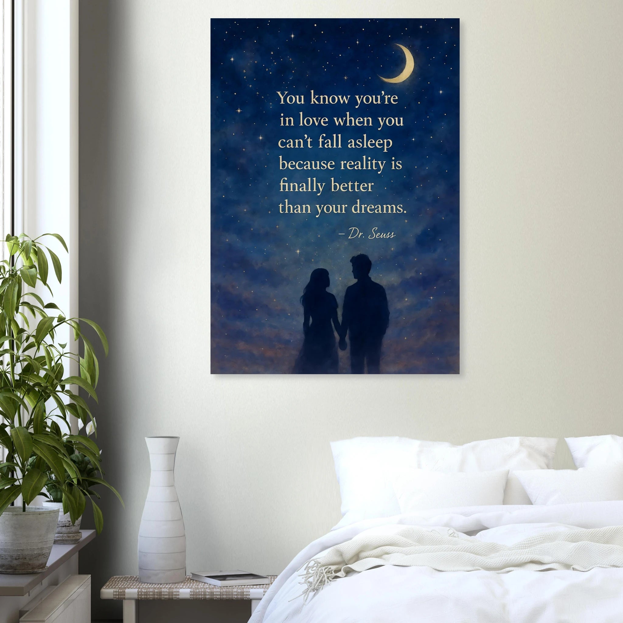 "You know you're in love when you can't fall asleep because reality is ...