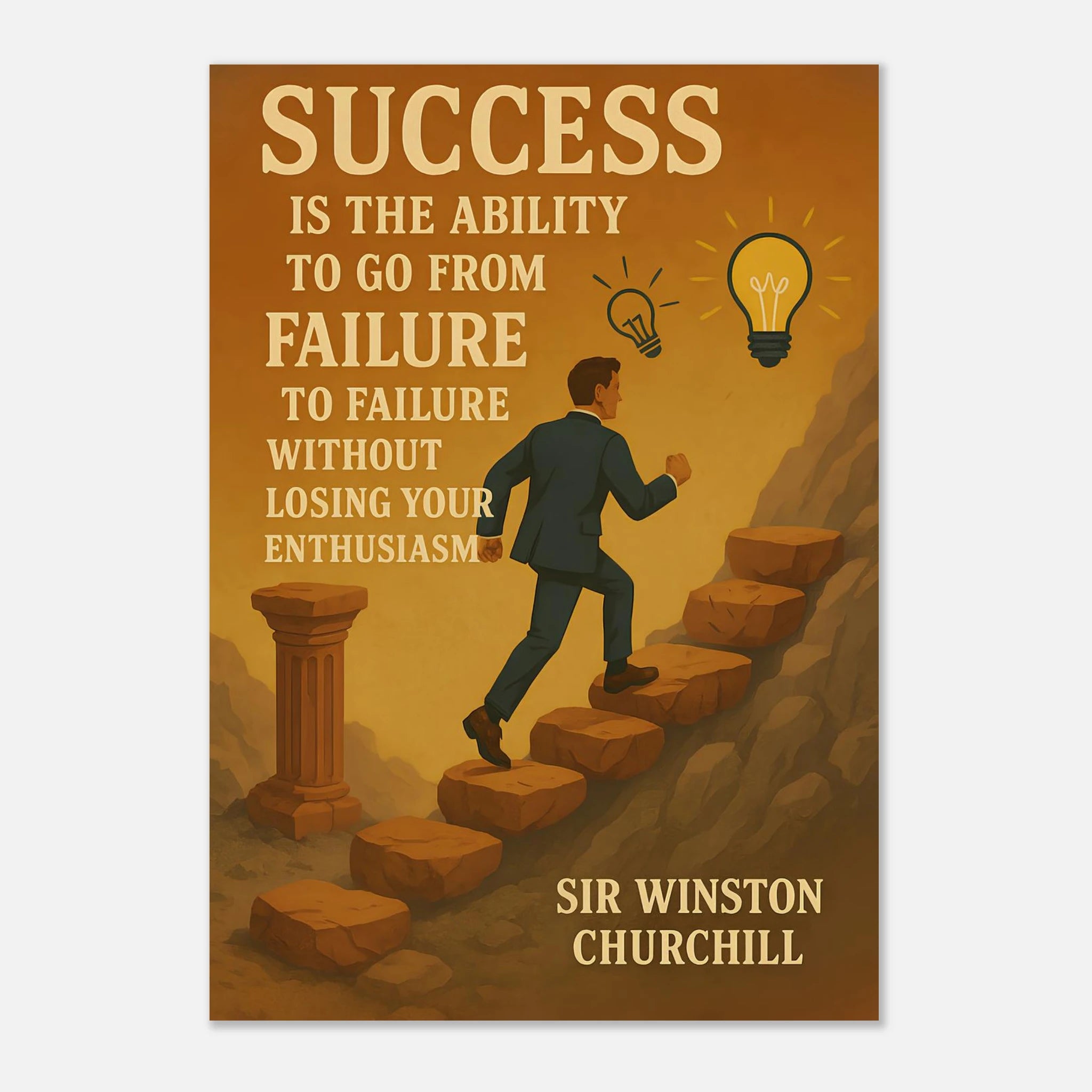 "Success is the ability to go from failure to failure without losing y ...